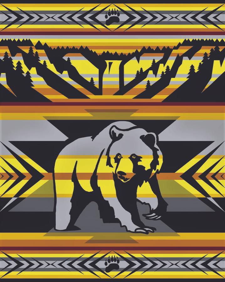Buy Animals Of The Yellowstone Grizzly Blanket – Jackson Hole Pendleton